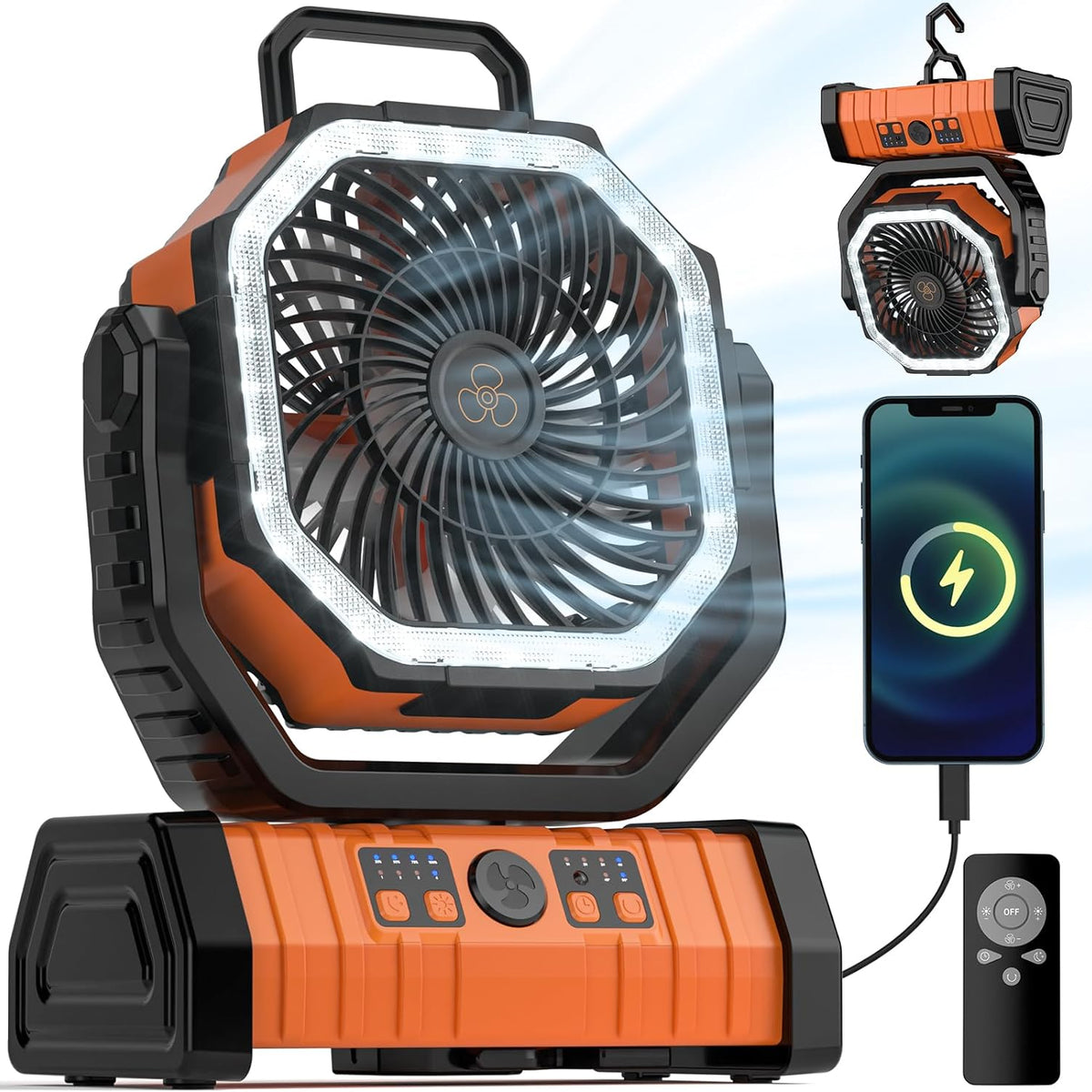 TrailBlazer Pro Outdoor Rechargeable Fan W/ LED 2.0 – Merchpublic US